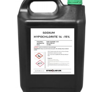 SODIUM HYPOCHLORITE 15% RED LABEL 4X5L PACK. FREE DELIVERY – Sterilab Uk