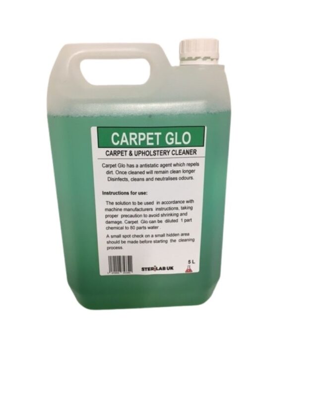 CARPET GLO, CARPET SHAMPOO DISINFECTANT LEMON 5LITRES – Sterilab Uk
